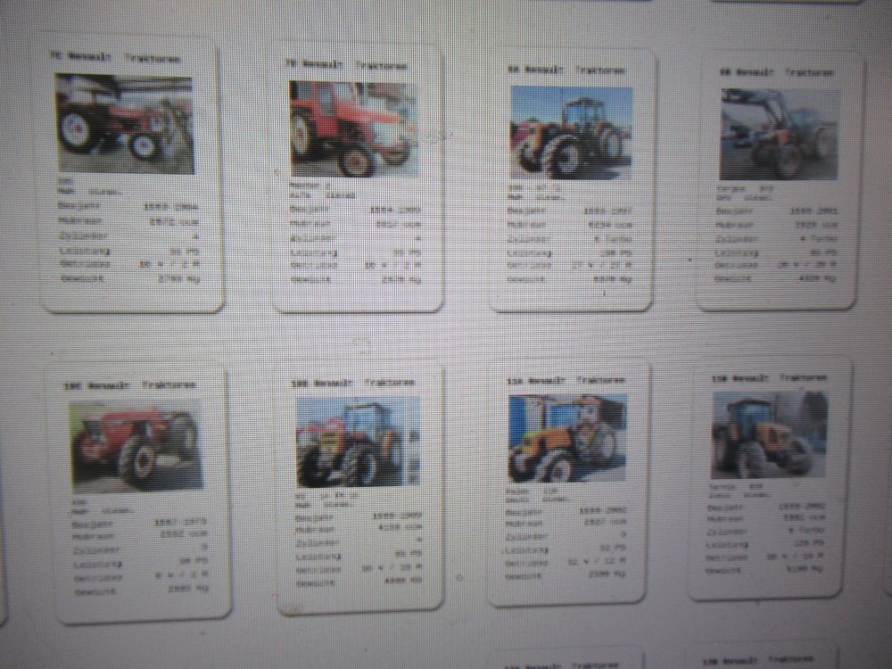 Renault Traktoren Quartett 52 Karten (Neu und originalverpackt) in Herznach für CHF 32 – mit ...