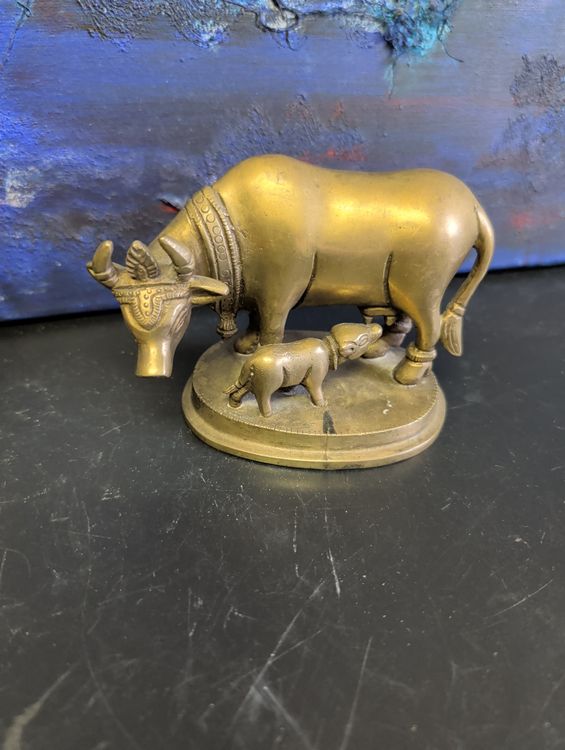TOP BRONZEFIGUR KUH MIT KALB, ART DEKO TOP SAMMLERSTÜCK (Gebraucht) in ...