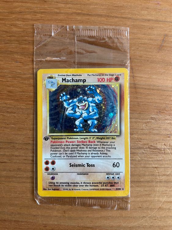 Pokemon Machamp Base Set 1.Edition (OVP) (Neu und originalverpackt) in ...