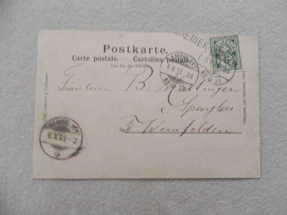 Karte Gruss aus Rheineck SG 1899 Stabst. (Gebraucht) in Siebnen für CHF 13.75 – mit Lieferung ...