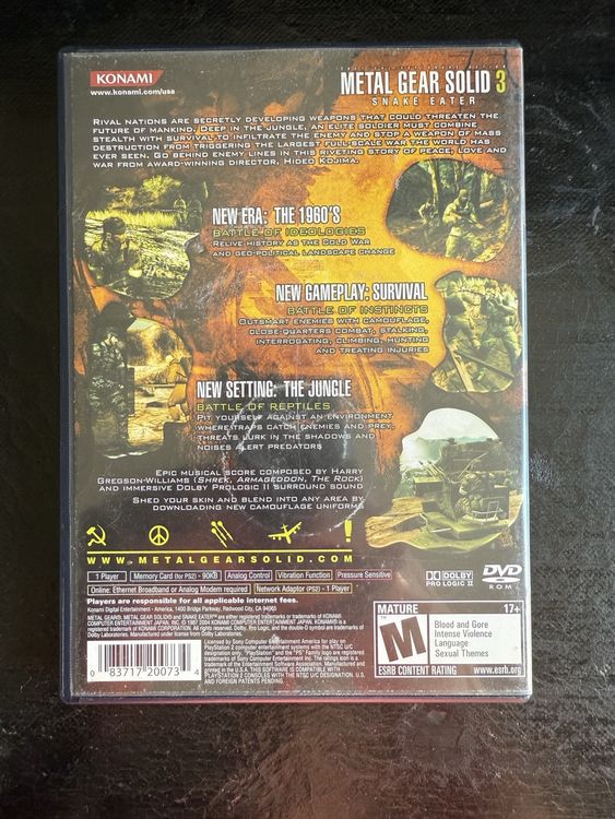 Metal Gear Solid 3 Snake Eater - PS2 US (D'occasion) à La Tour de Peilz ...