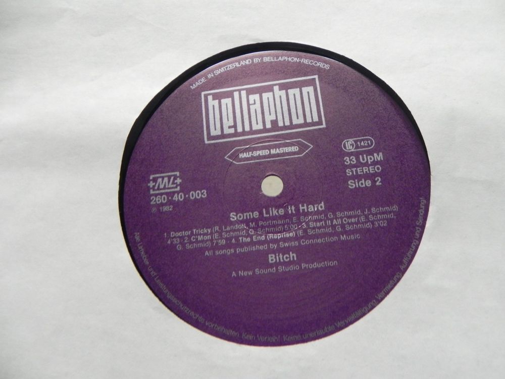 LP Heavy Metal Schweiz CH Band Bitch 1982 Some Like it Hard (Gebraucht ...