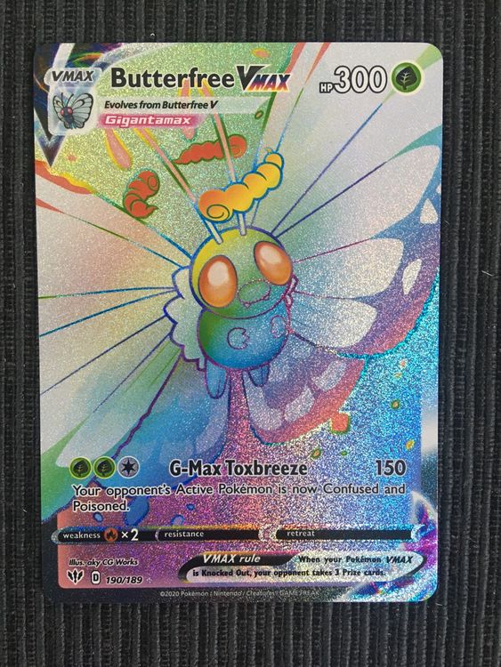 Pokemon Butterfree Vmax Rainbow Darkness Ablaze EN (Neu (gemäss ...