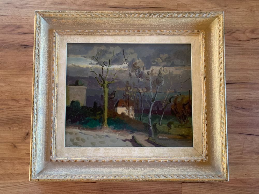 Grand tableau paysage signé Yvon Monay avec sublime cadre (Gebraucht ...
