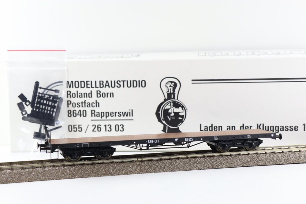 Born 5075.2-F SBB Rungenwagen M9 EP"' Messingmodell DC, H0 (Neu (gemäss ...