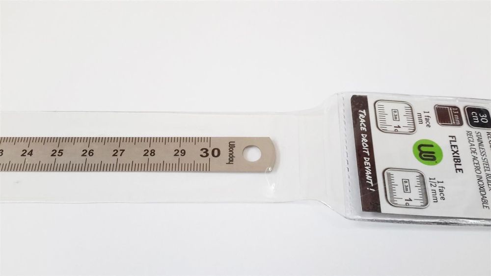 Lineal/Massstab, 300 mm, Metall, biegbar (Neu und originalverpackt) in ...