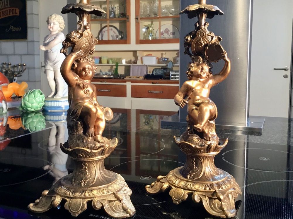 JUGENDSTIL PAAR KERZENLEUCHTER MIT PUTTI (Gebraucht) in Biglen für CHF 106 – mit Lieferung auf ...