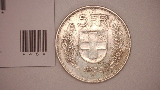 5 Franken 1939 CH Silber vorzüglich | Kaufen auf Ricardo
