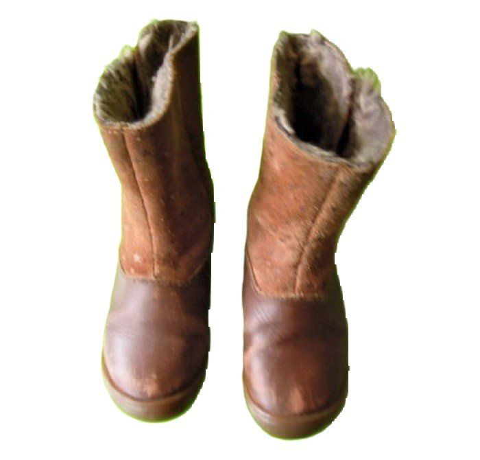 Gr. 25 ÜBERGANGS STIEFEL Leder gefüttert Zipper VERTBAUDET (Gebraucht ...