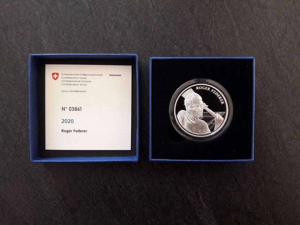 Roger Federer Silbermünze Polierte Platte PP Nr. 3861 | Kaufen auf Ricardo