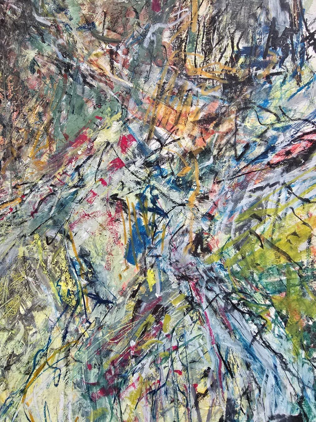 Rolf Spinnler, grosse Mischtechnik auf Papier, "ohne Titel" (Gebraucht ...