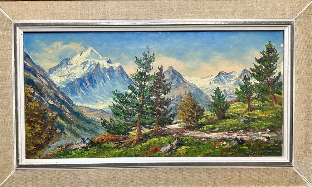 WILLY BAUMGARTNER (1919-1997) Blick auf die Berge, 88x50 cm | Kaufen ...
