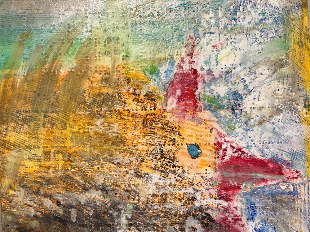 Abstrakte Mischtechnik Monogrammiert | Kaufen auf Ricardo