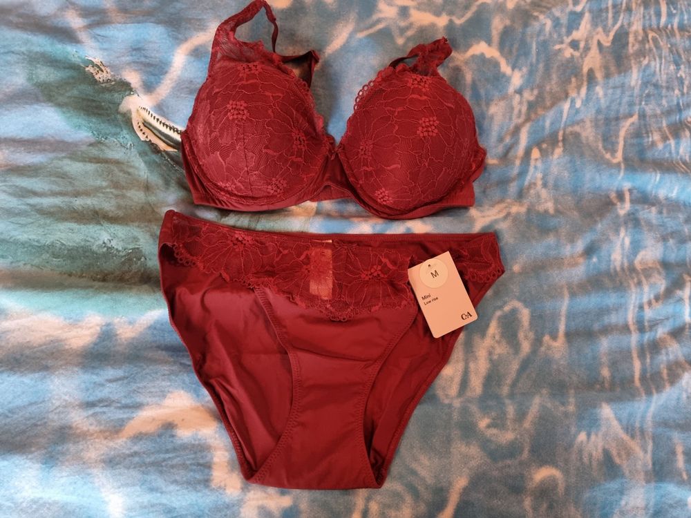 Unterwäsche-Set bordeaux von C&A BH 85C - slip gr. M | Kaufen auf Ricardo