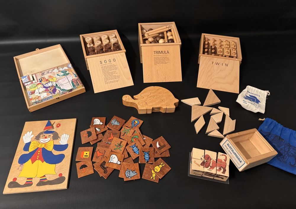 Sammlung Holzspiele & Puzzles – Brändi, Fischer, Gut Weniger (Gebraucht ...