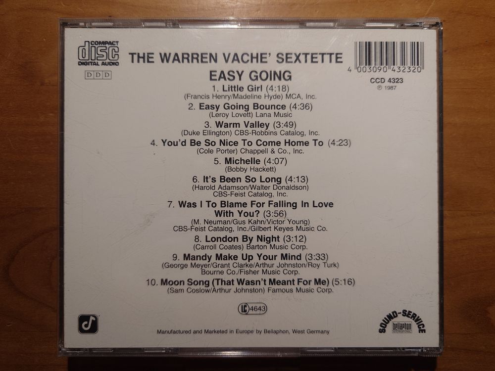 Warren Vache' Sextette CD - Easy Going - Jazz (Gebraucht) in Bern für ...