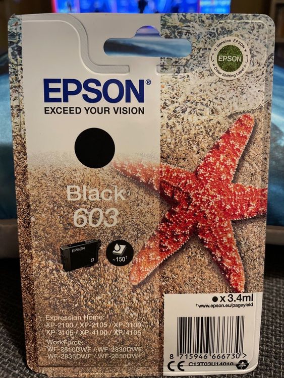 EPSON 603 Black OVP (EXP. 08/23) | Kaufen auf Ricardo