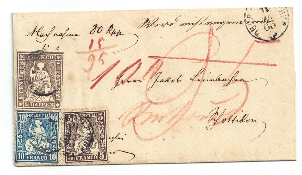 22G in Mischfrankatur GLEICHER WERTSTUFEN mit 30 31 SBK 5000 (Gebraucht) in St-Sulpice VD für ...