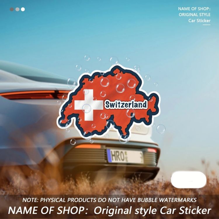1 Stk. Sticker Aufkleber - Schweizer Landkarte Schweiz (Neu und ...