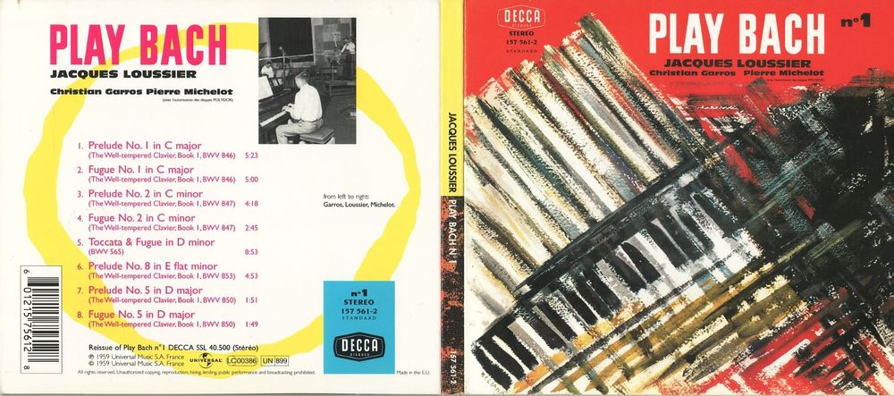 Jacques LOUSSIER Play Bach n° 1 (Neu (gemäss Beschreibung)) in Boussens für CHF 9 – mit ...