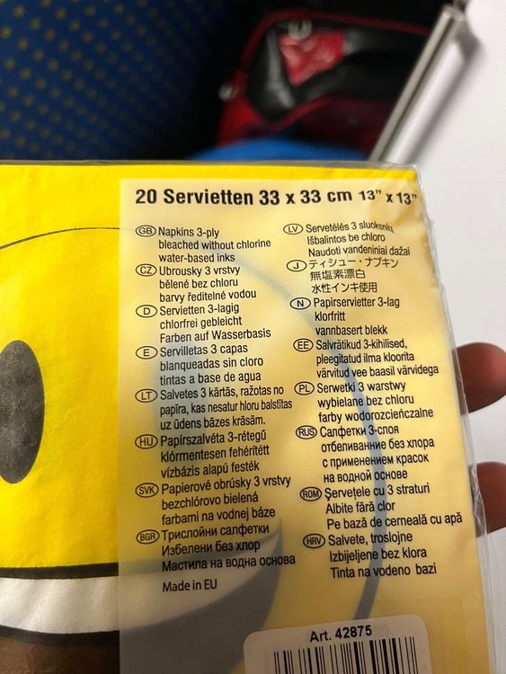 Smiley Servietten | Kaufen auf Ricardo