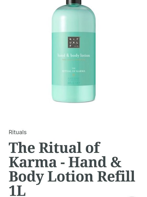 Rituals, The Ritual of Karma, Lotion Liter; Körper spa, body (Neu und originalverpackt) in ...
