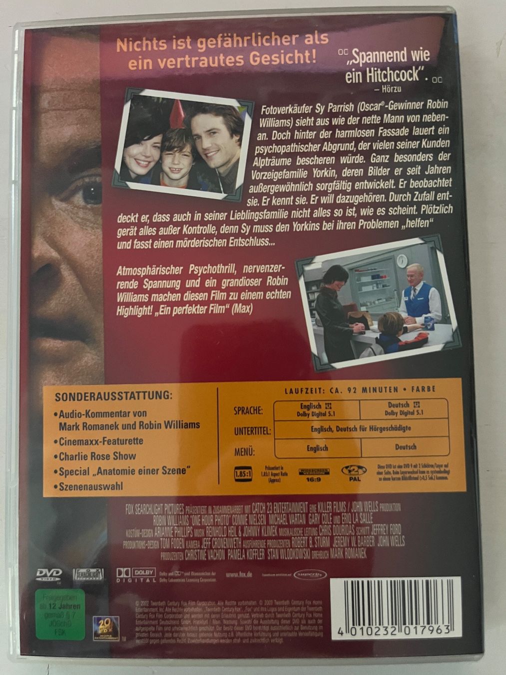 One Hour Photo (2002) DVD 📀 - Robin Williams (Neu (gemäss Beschreibung ...