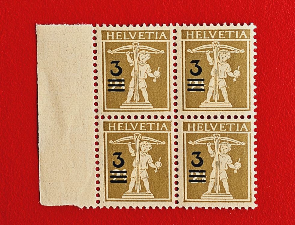 TELLKNABE AUFBRAUCHS-AUSGABE 180 VIERERBLOCK 1930** | Kaufen auf Ricardo