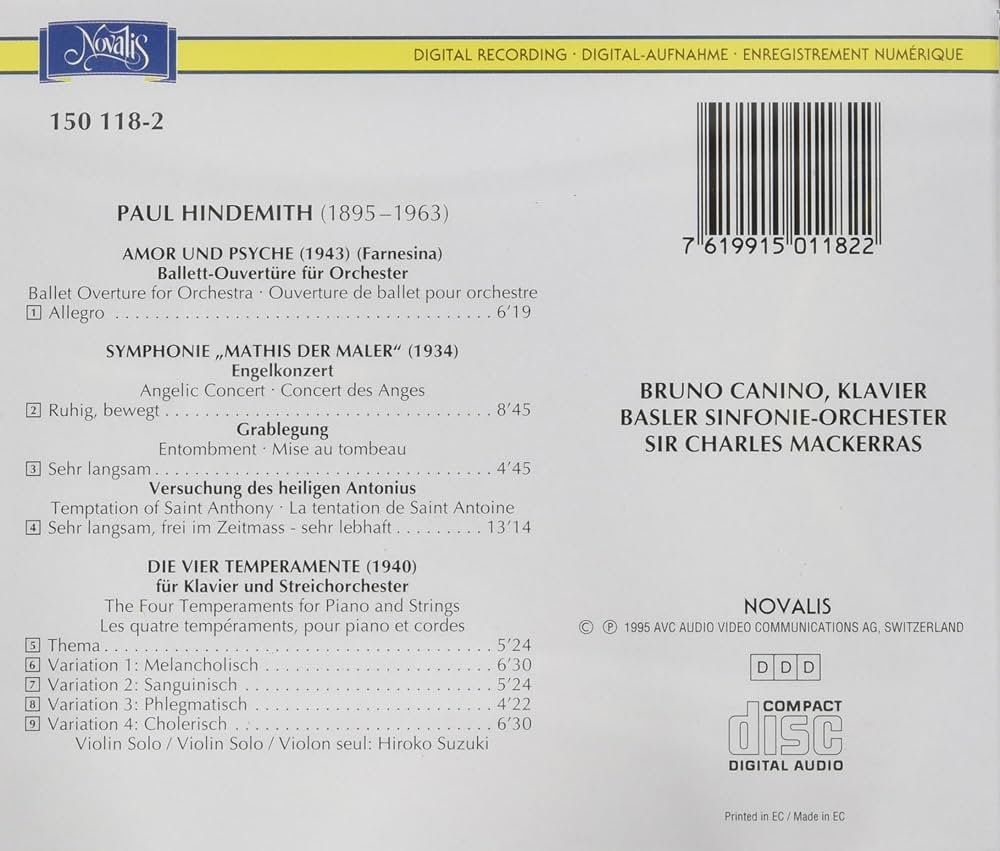 Bruno Canino, sir Charles Mackerras - Paul Hindemith (D'occasion) à ...