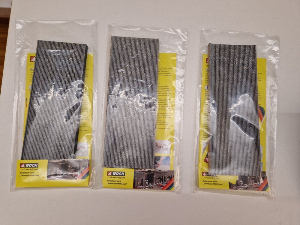 NOCH 34854 Mauer PROFI-plus Spur N 1:160 - 3 Stück zusammen (Neu ...