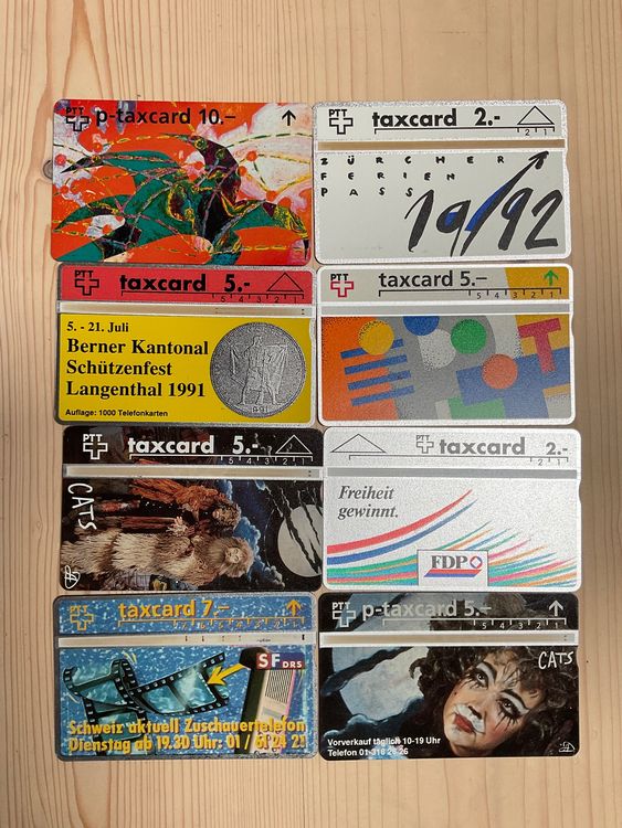 8 Taxcards Schweiz (Gebraucht) in Winterthur für CHF 7 – mit Lieferung ...