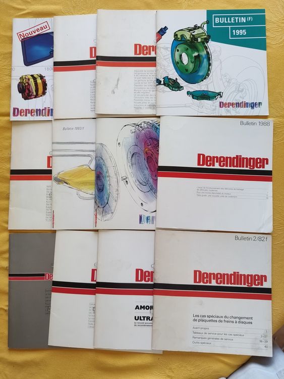 Lot de 23 bulletins Derendinger (Freins, suspension, embray) (D ...