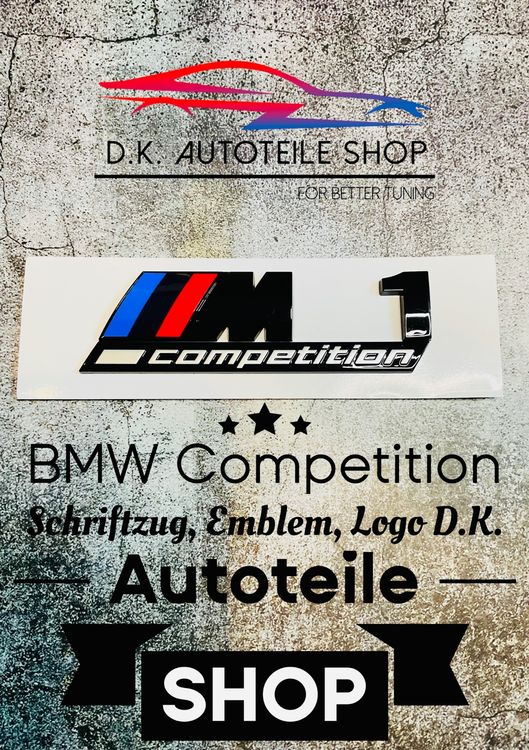 BMW M1 Competition Emblem Logo Schriftzug Schwarz glänzend (Neu und ...
