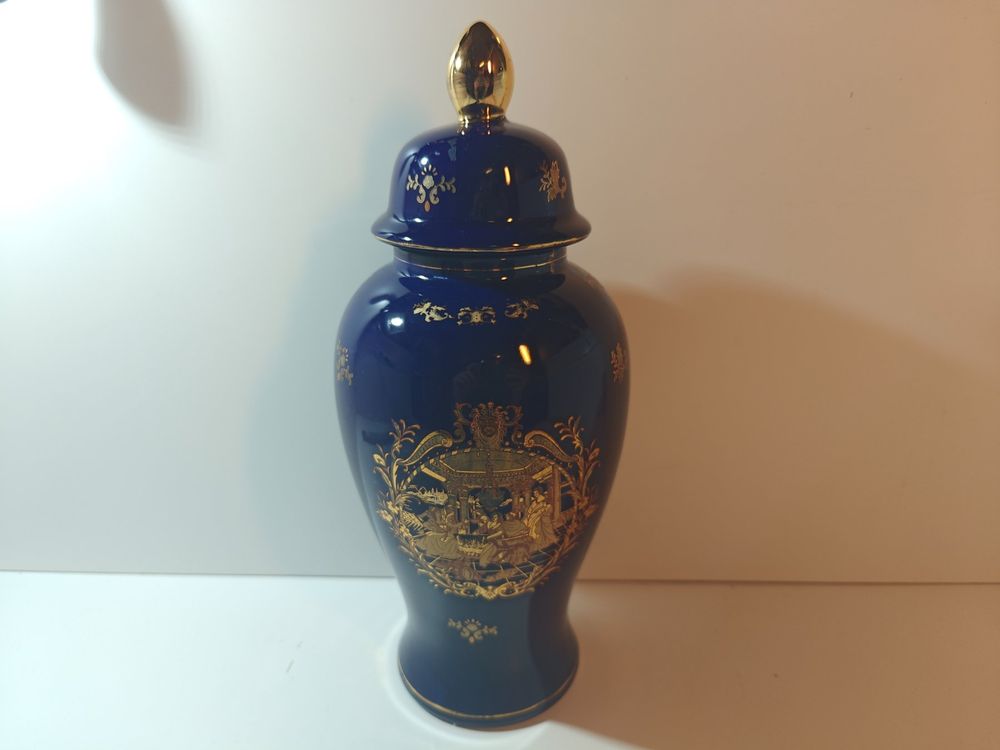 Kobaltblaue Vase mit Deckel, Golden Satsuma (78) (Gebraucht) in Aarau für CHF 30 – mit Lieferung ...