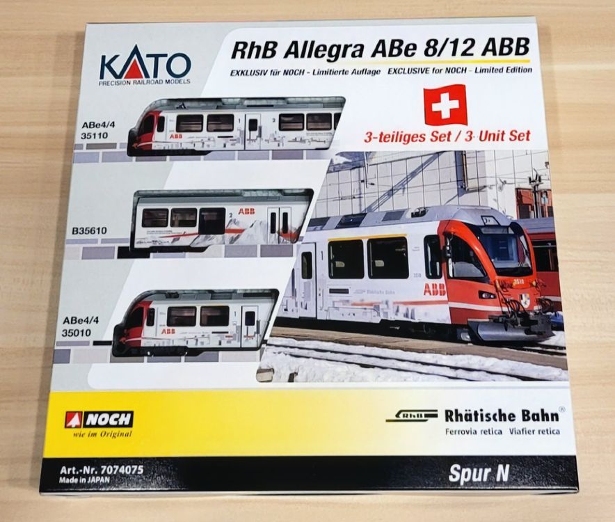 Kato/Noch 7074075 RhB Allegra 3510 "ABB" (Neu und originalverpackt) in ...