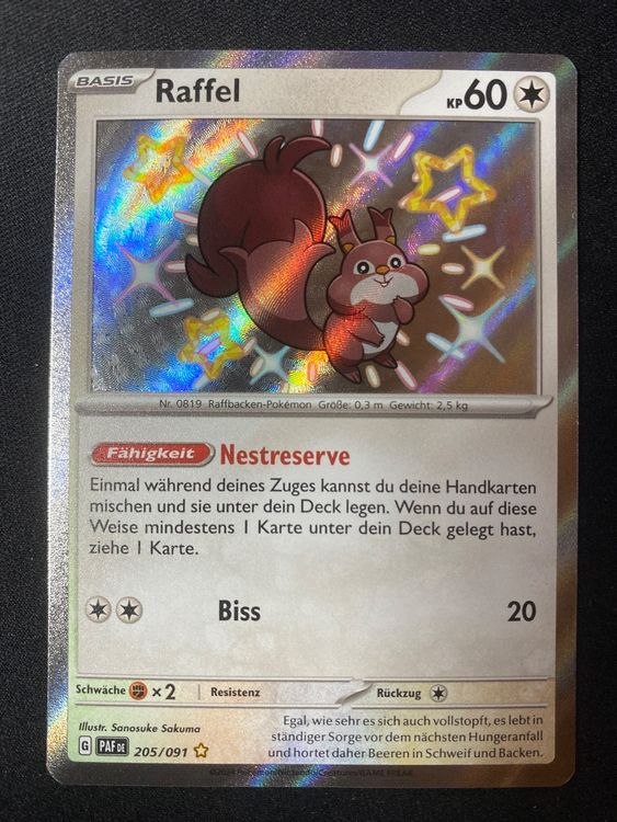 Shiny Raffel 205 - Skwovet - Paldean Fates - DE (Neu (gemäss ...