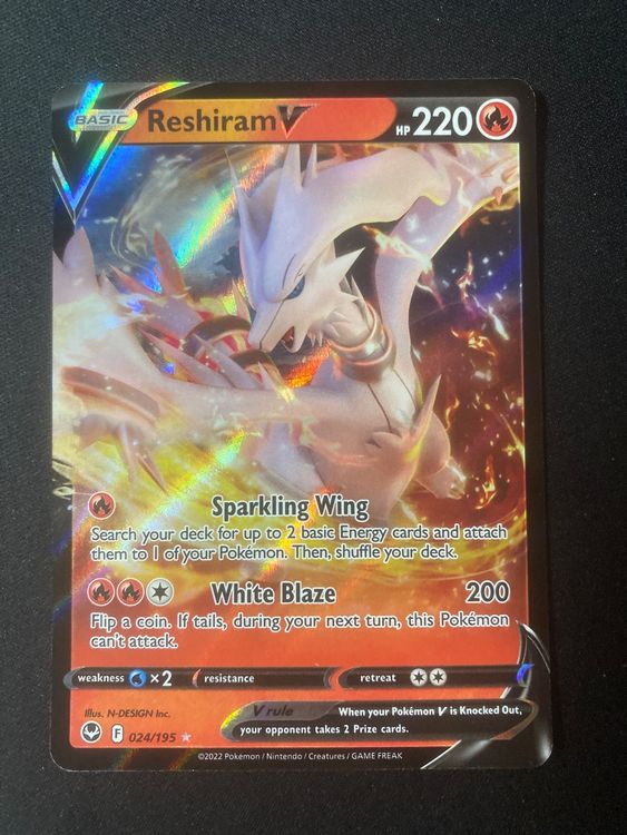 Reshiram V 24 - Silver Tempest - EN ab 1 (Neu (gemäss Beschreibung)) in ...