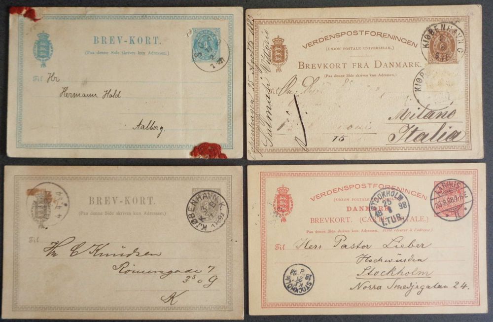 DANMARK - DENMARK 1879–1903: 9 gebrauchte Postkarten | Kaufen auf Ricardo