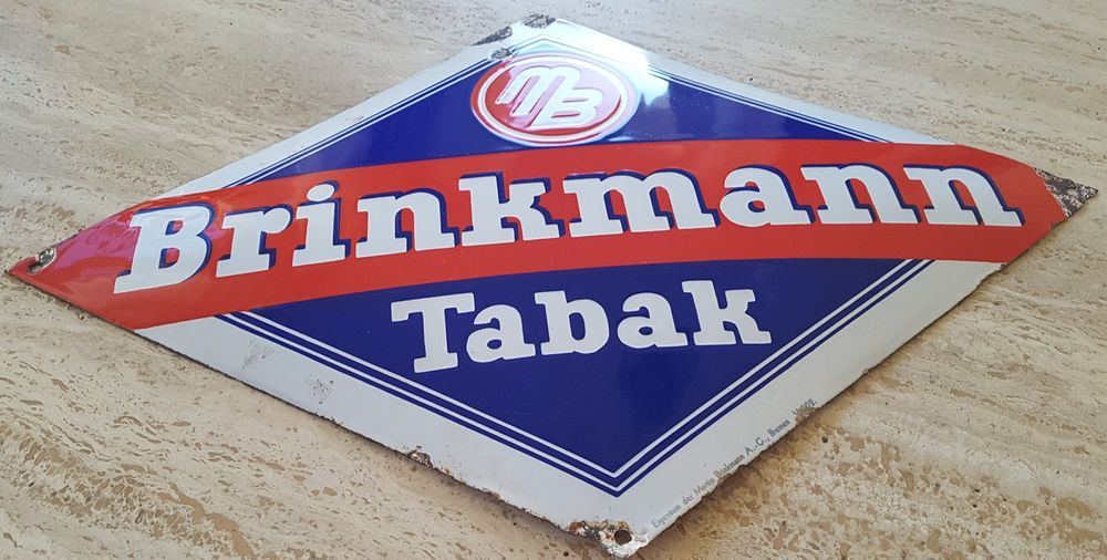 Emailschild " BRINKMANN TABAK " sehr alt (Gebraucht) in Wagen für CHF ...