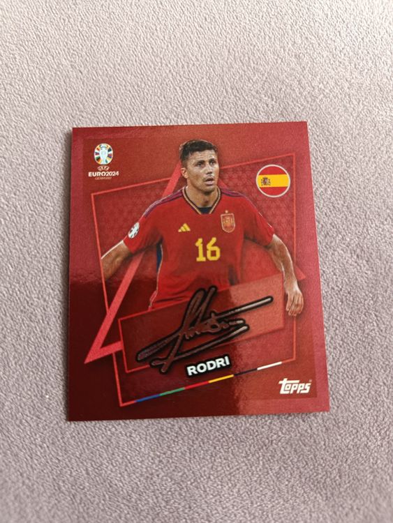 SP stickers euro 2024 signé Topps ultra rare Rodri Esp | Kaufen auf Ricardo