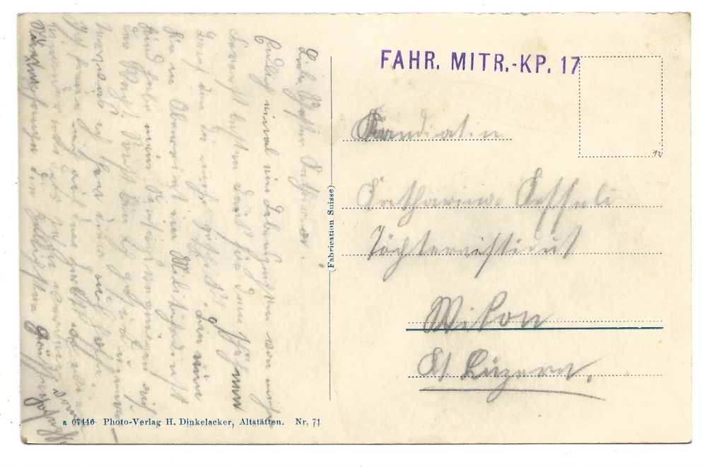 Oberriet (SG) Rheintal - Ziegelei - Kirche - Feldpost (Gebraucht) in Engelburg für CHF 18.9 ...