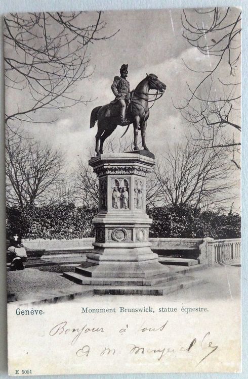 Genève - Monument Brunswick, statue équestre (Gebraucht) in Fétigny für CHF 1 – mit Lieferung ...