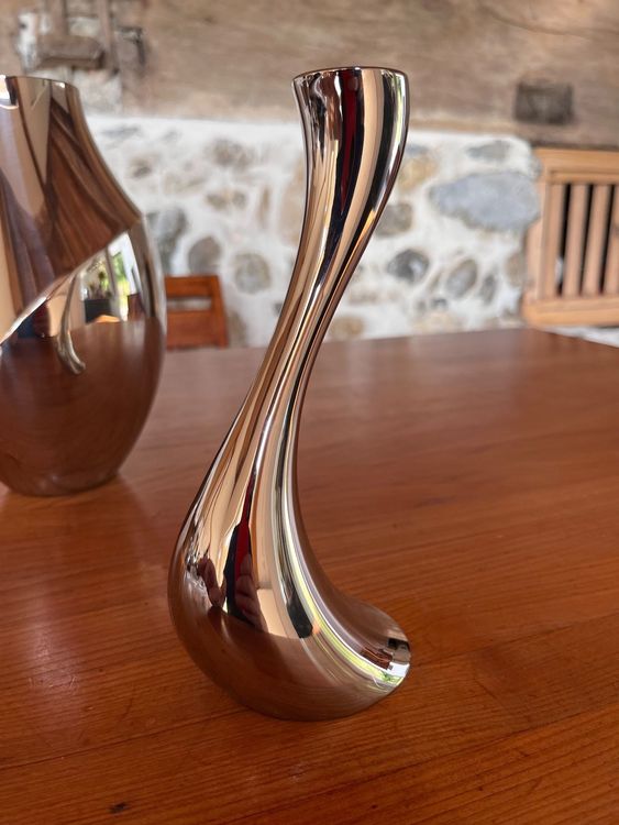 Georg Jensen Denmark designer Kerzenständer Chromstahl | Kaufen auf Ricardo
