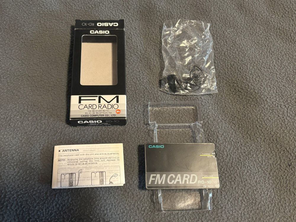Casio FM Card Radio RD-10 UKW Receiver Vintage Retro 80er (Neu (gemäss ...