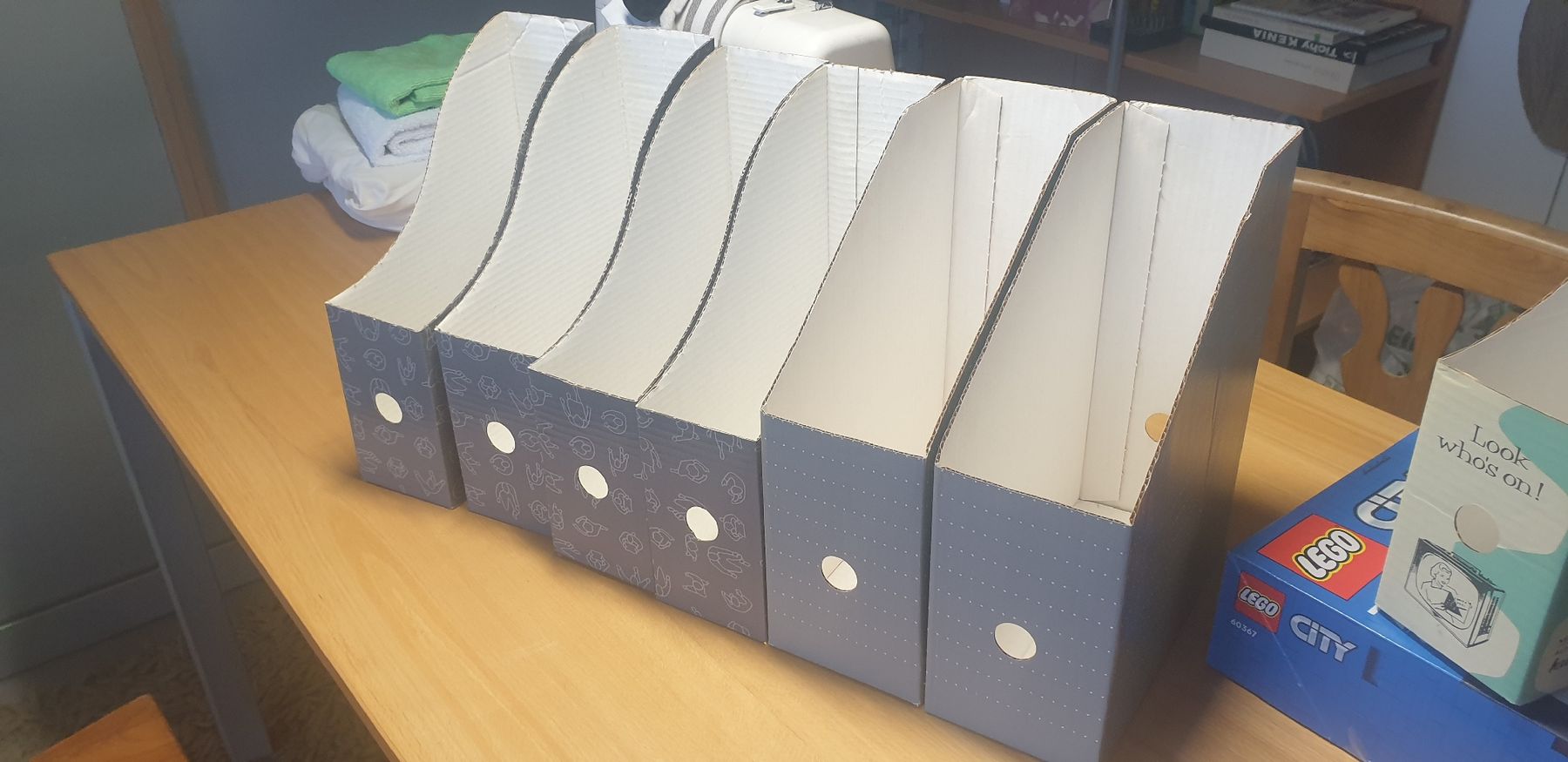 6 graue Büro-Ordner, Stehsammler aus Karton, Top Zustand! (Gebraucht ...