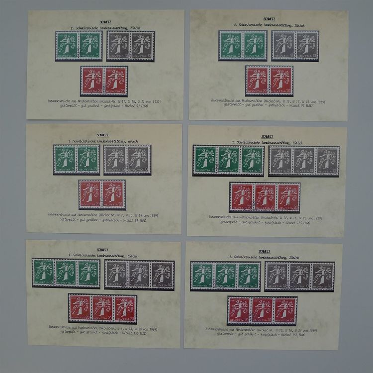 Z25d-Z27c SECHS Serien (LANDI 1939), SBK: 670.- günstig | Kaufen auf Ricardo