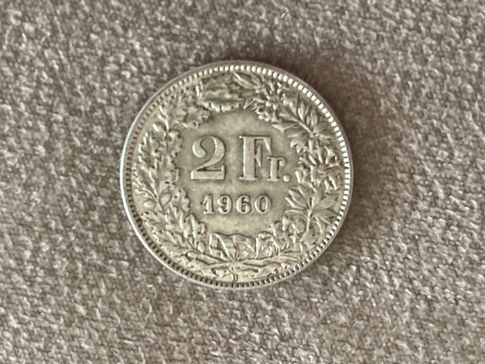 2 Franken 1960 Silber (Gebraucht) in Elsau für CHF 6 – mit Lieferung auf Ricardo kaufen