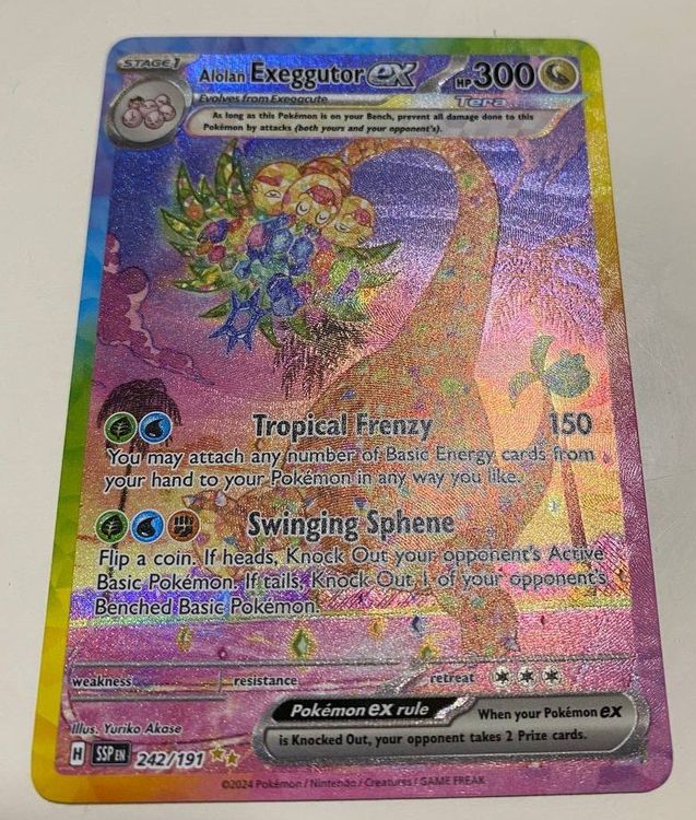 Alolan Exeggutor EX Tera 242/191 Pokemon NM Surging Sparks (Gebraucht ...