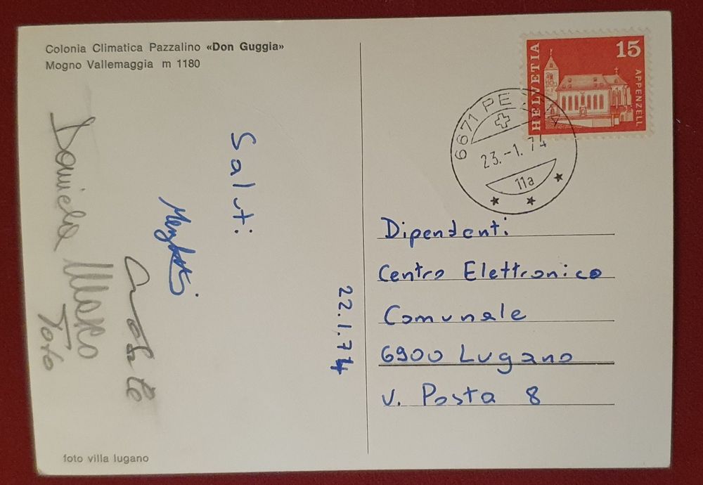 Colonia Climatica Pazzalino «Don Guggia>> Mogno Vallemaggia (Gebraucht ...