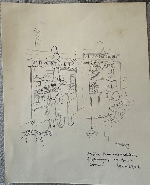 30.er Jahre Tuschzeichnung signiert (Gebraucht) in Hochdorf für CHF 5 – mit Lieferung auf ...